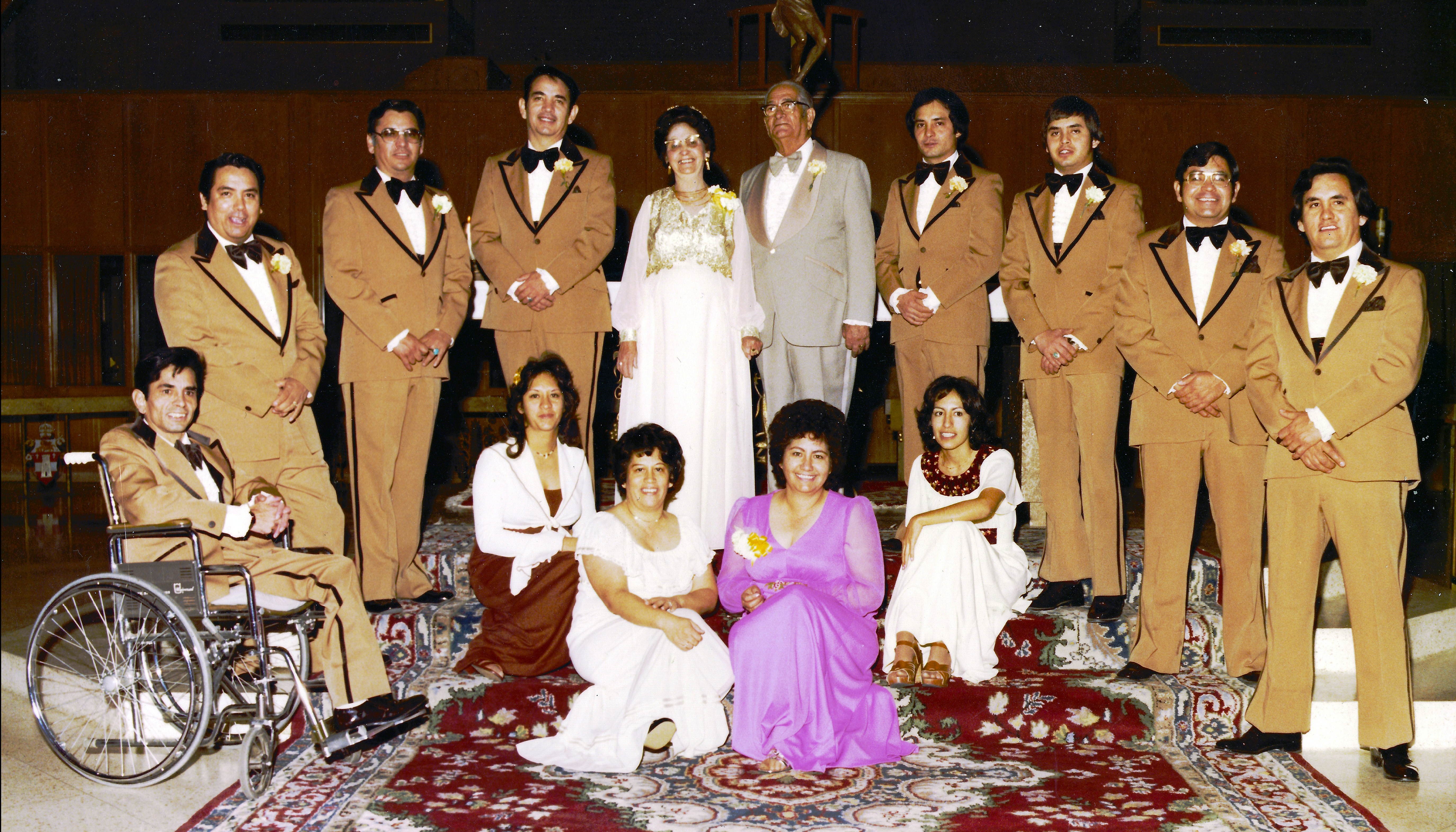 Delia and Edward Tafoya with their eight sons pictured left to right ...