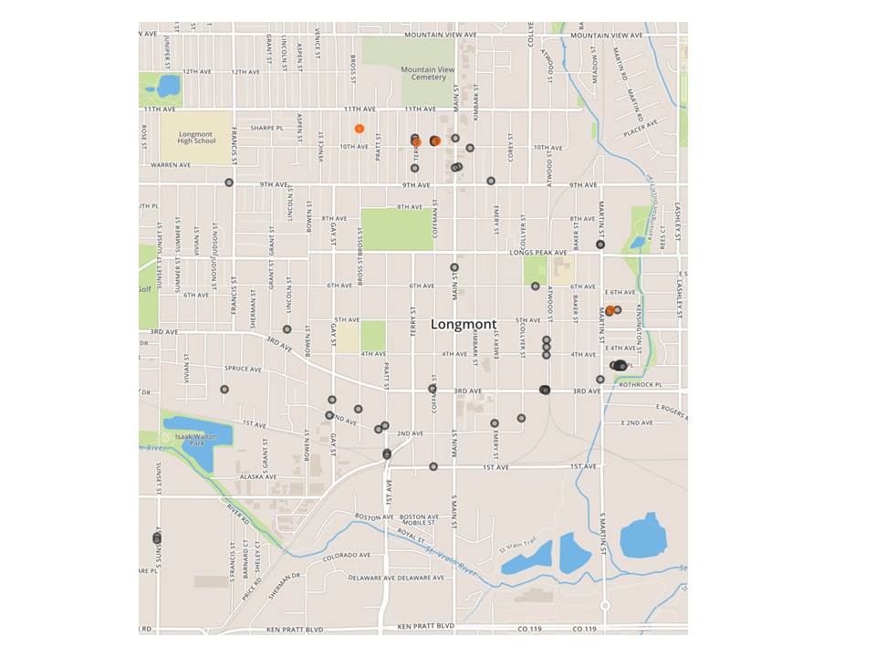 Screen shot of interactive map of Longmont · Boulder County Latino ...