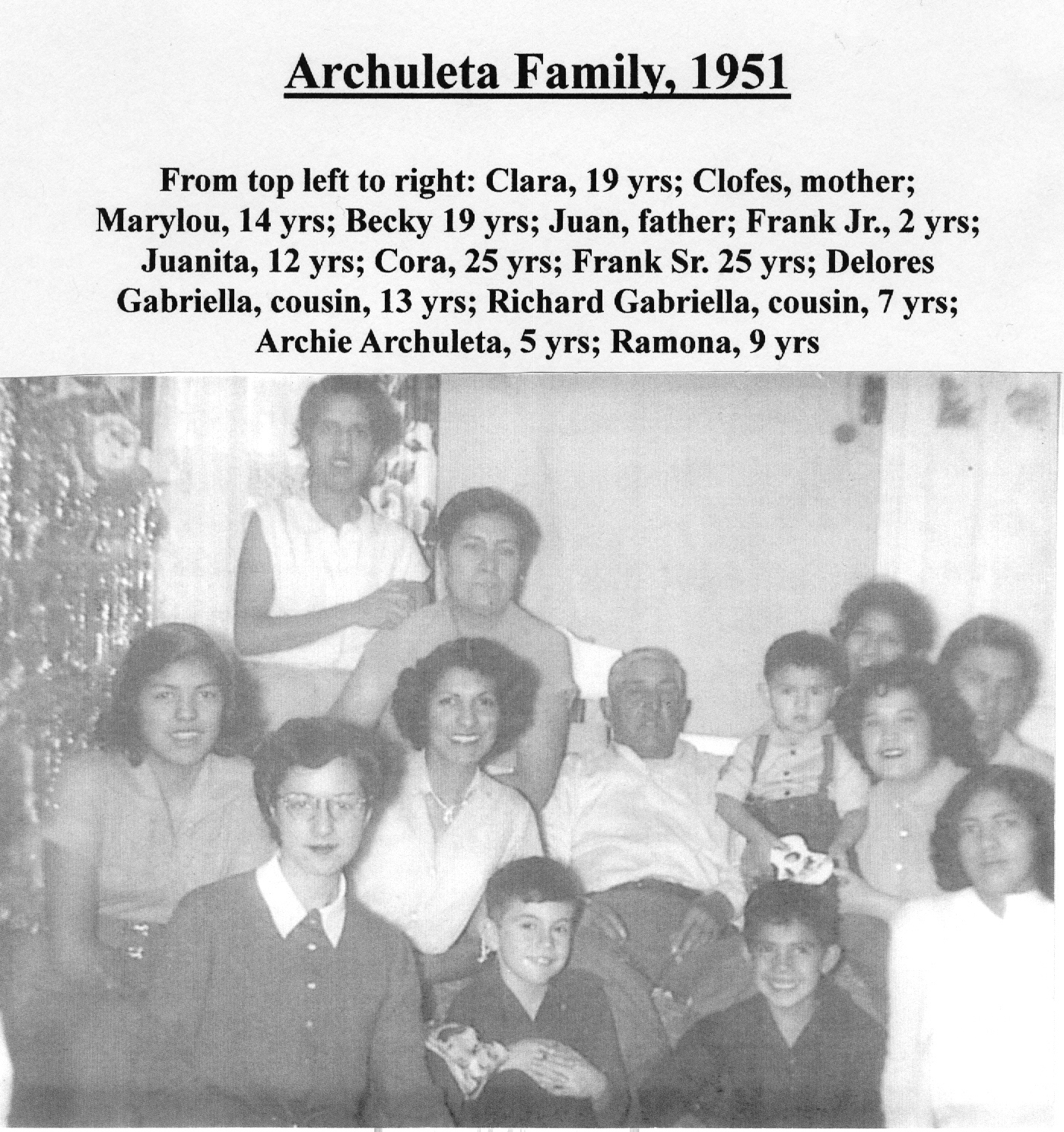 Archuleta family in 1951 – Boulder County Latino History