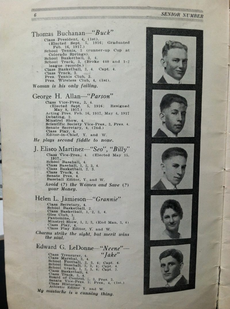 Trinidad High School Yearbook (The Yellow and White), 1917, p. 6 ...