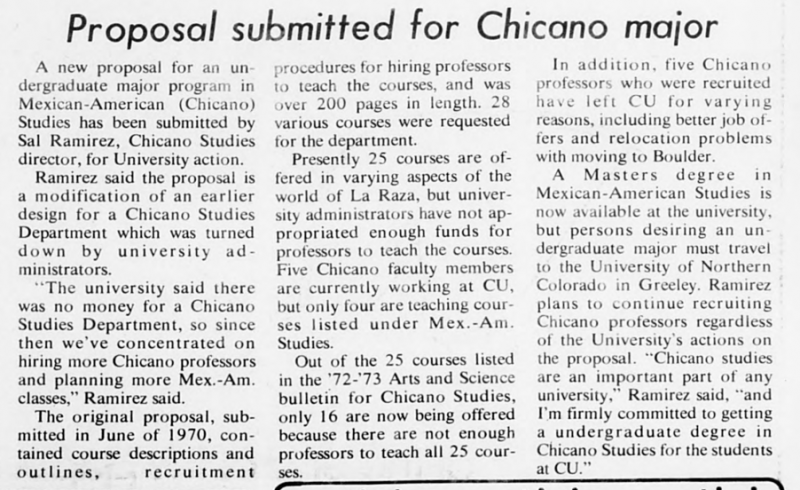 Push for Chicano Studies – Chicano & Latino History Project