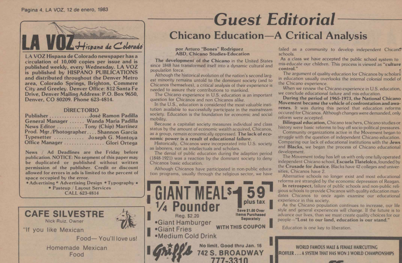 A Critical Analysis of Chicano Education – Chicano & Latino History Project